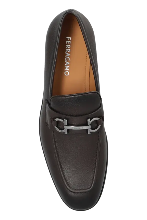 FERRAGAMO Foster Loafers With Horsebit Buckle - Brown