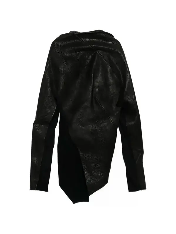 YEHUAFAN Panelled Leather Jacket