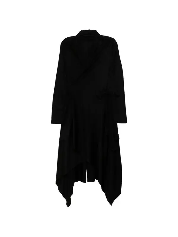 LIMI FEU Asymmetric Open-front Coat - Black