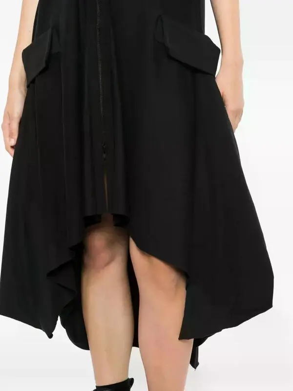 LIMI FEU Asymmetrical Zip-up Hooded Dress