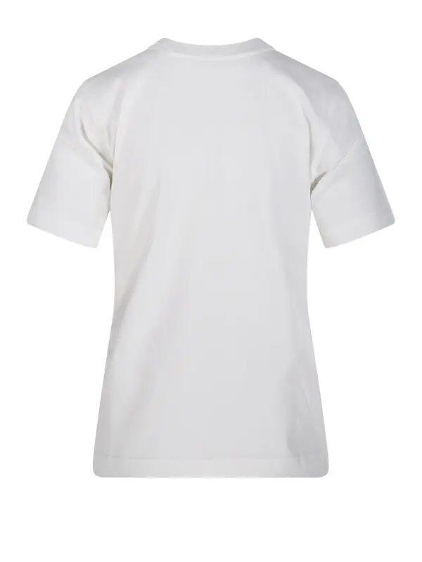 Burberry Embossed Equestrian Knight Crewneck T-shirt - Chalk White