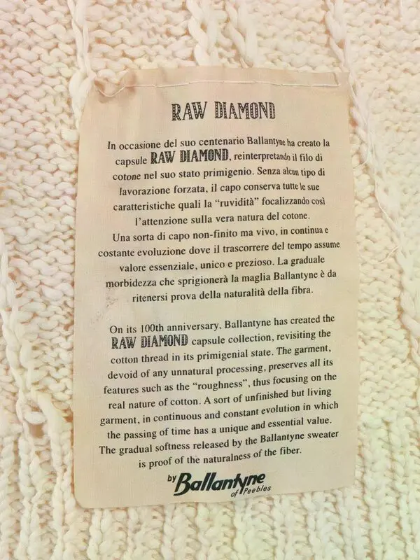 BALLANTYNE Raw Diamond Cable-knit Sweater