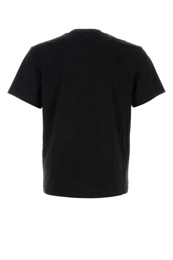 AMI Paris Black Cotton T-shirt