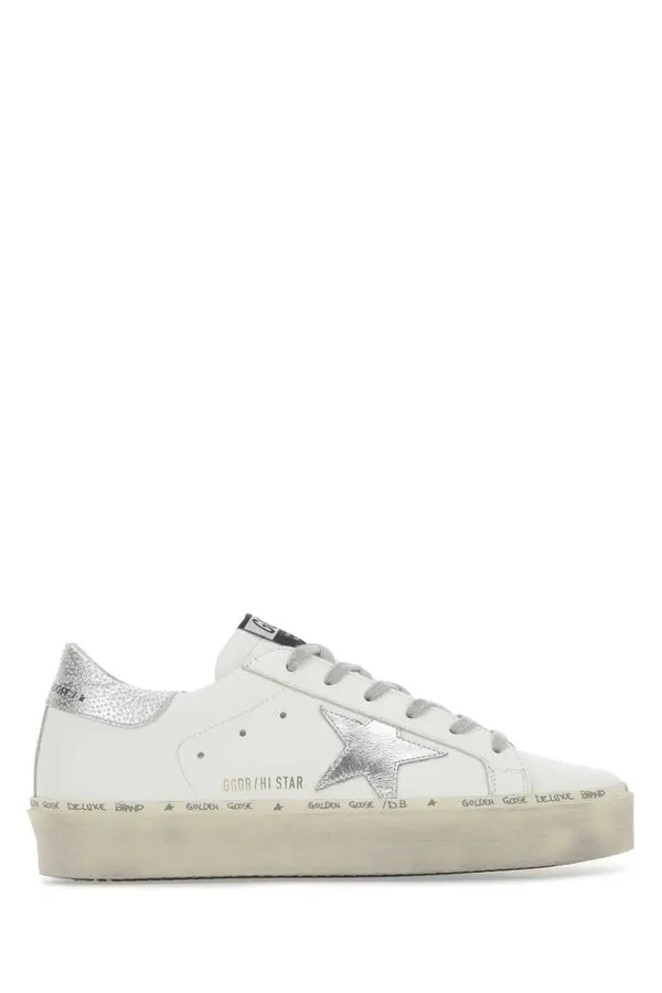 GOLDEN GOOSE Hi Star Leather Sneakers - White