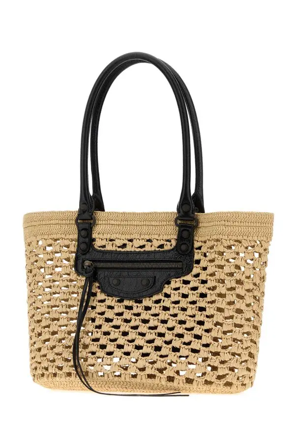 Balenciaga Raffia Medium Le City Bucket Bag - Brown