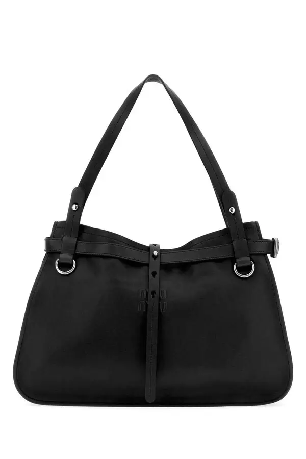 Miu Miu Leather Shopping Bag - Black