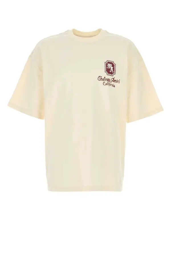 Amiri Ivory Cotton Oversize T-shirt