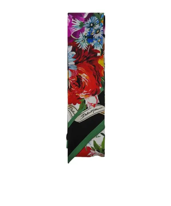 Dolce & Gabbana Dolce Gabbana Floral Printed Twill Scarf - Multicolor