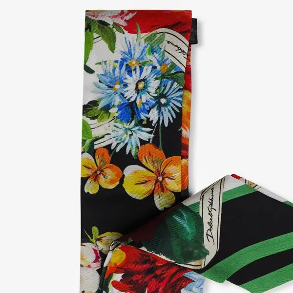 Dolce & Gabbana Dolce Gabbana Floral Printed Twill Scarf
