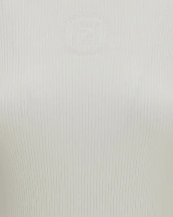 Fendi Ribbed Crewneck Jumper With Stamp Motif