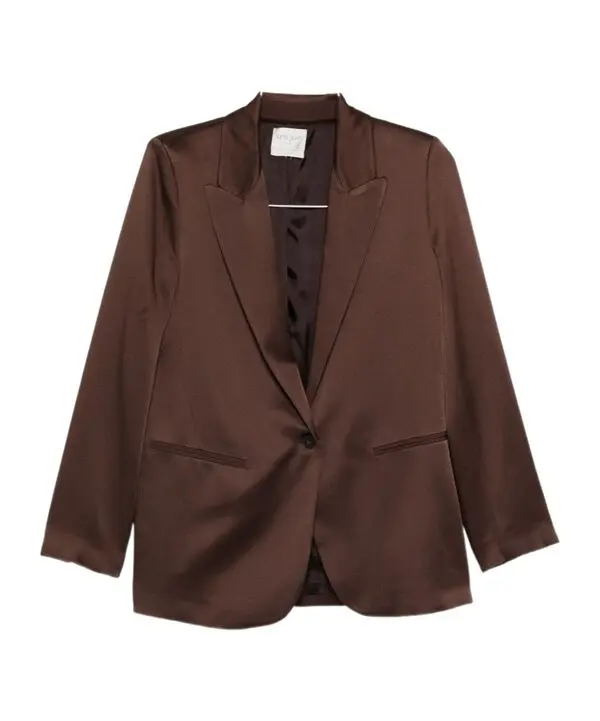 FORTE_FORTE Single-breasted Blazer - Brown