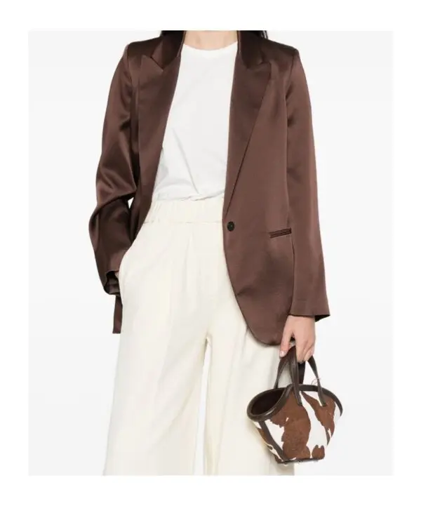 FORTE_FORTE Single-breasted Blazer - Brown
