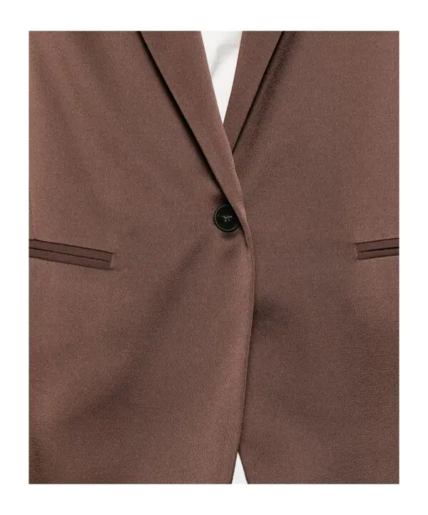 FORTE_FORTE Single-breasted Blazer - Brown
