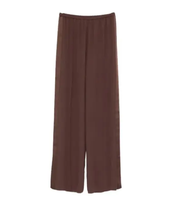 FORTE_FORTE Paneled Elasticated Waist Trousers - Brown