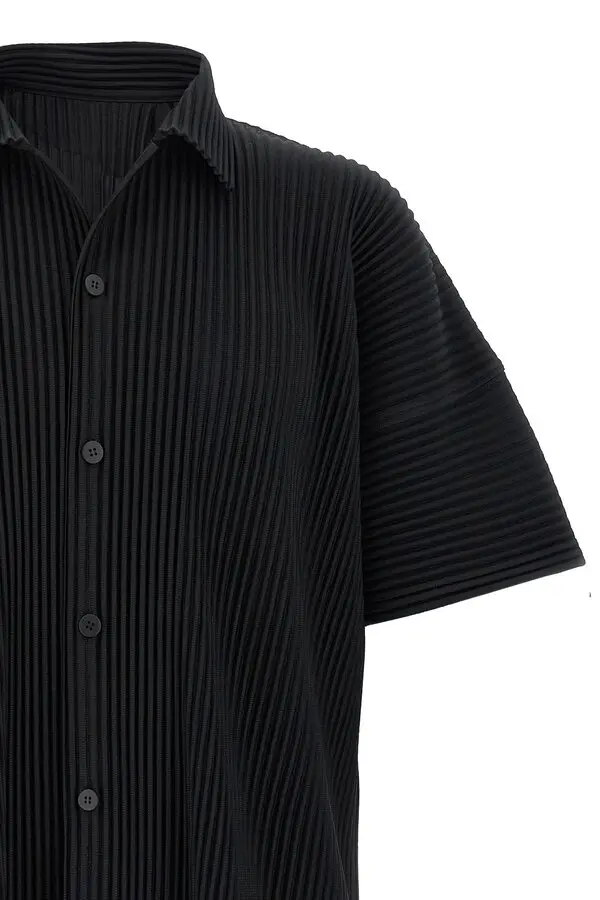 Issey Miyake Homme Plissé Monthly Colors May Pleated Shirt - Black
