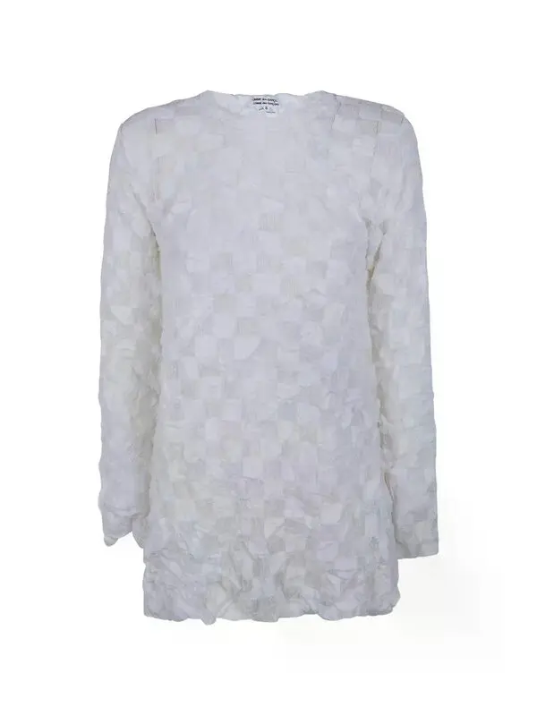 Comme Des Garçons Textured Checkered Top