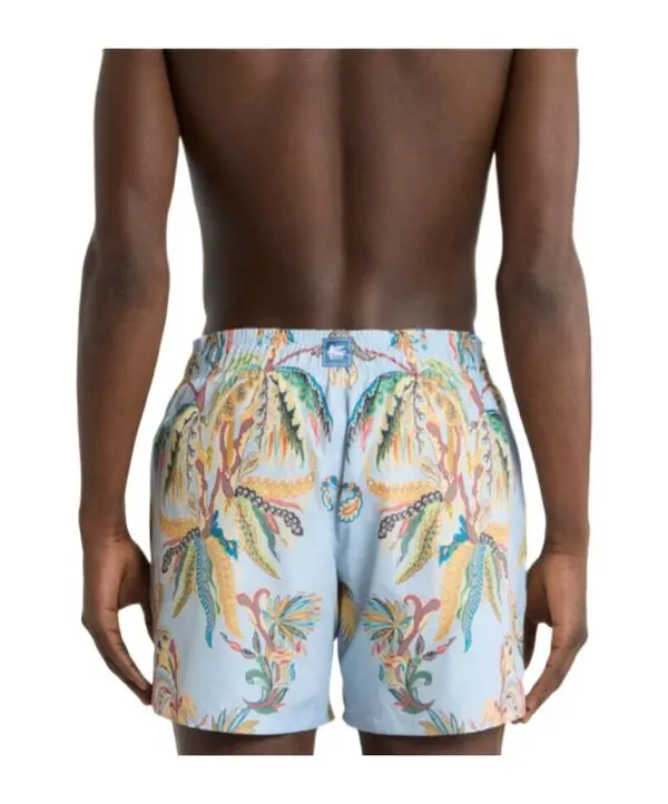 Etro Swim Shorts With Parrot And Palm Tree Print