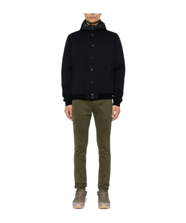 MOORER Callum-tz Hooded Bomber Jacket - Black
