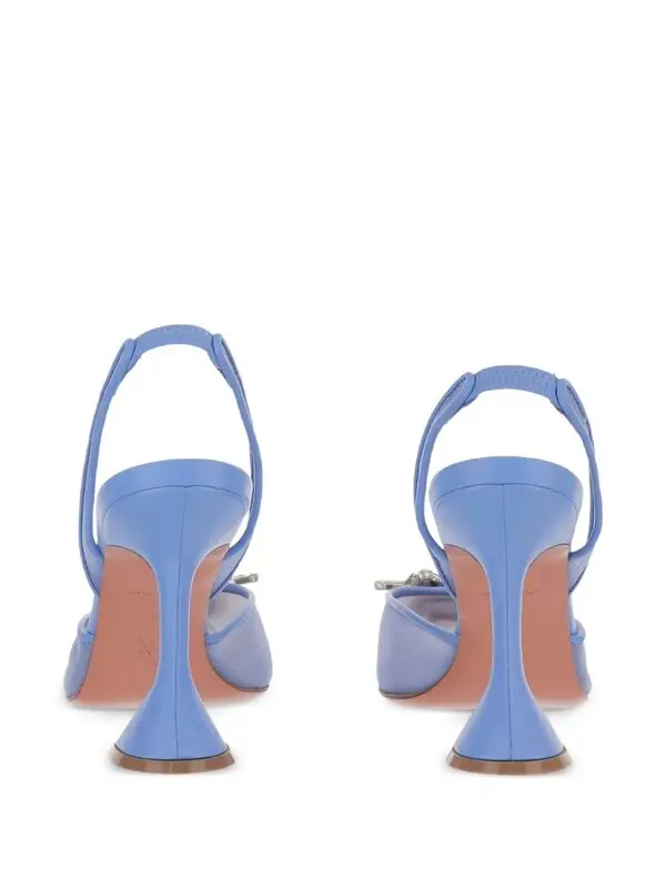 Amina Muaddi Begum Embellished Pointed Toe Slingback Pumps