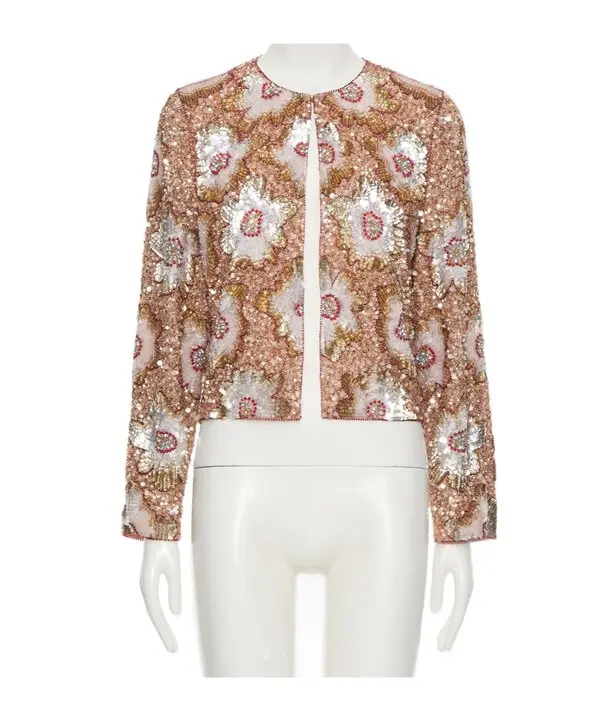Valentino Garavani Embellished Floral Long Sleeve Jacket