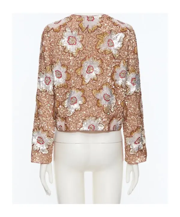 Valentino Garavani Embellished Floral Long Sleeve Jacket