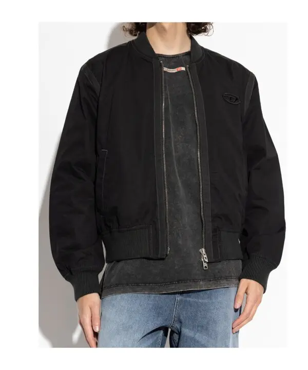 DIESEL® Long-sleeved Zip-up Bomber Jacket
