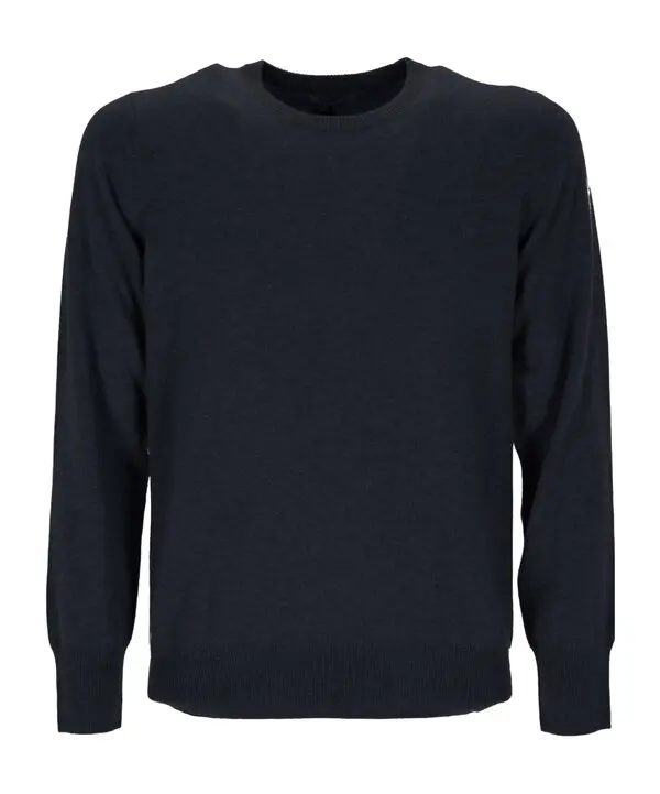 Soft Goat Crew Neck Long Sleeve Knitwear - Black