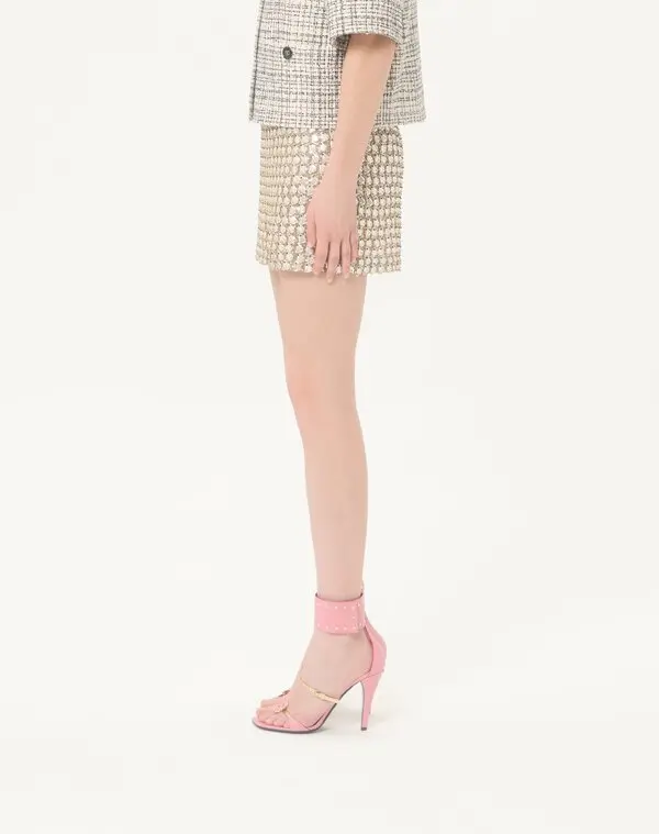 Valentino Garavani Mini Skirt In Embroidered Organza