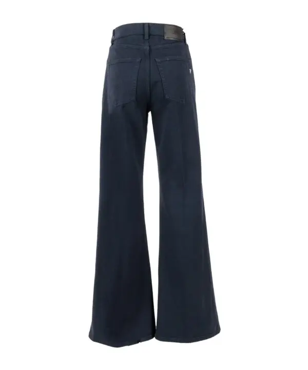 DONDUP Logo Patch Wide-leg Jeans - Black