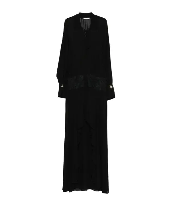 Patrizia Pepe Lace Detail Asymmetric Dress - Black