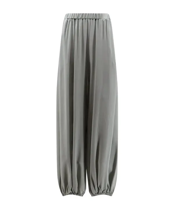 ALYSI Wide-leg Silk Drawstring Trousers