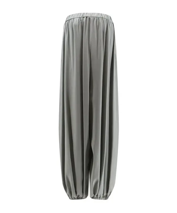 ALYSI Wide-leg Silk Drawstring Trousers