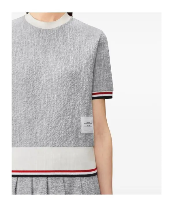 Thom Browne Cotton-tweed Rwb-stripe T-shirt