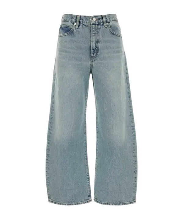 FRAME The Bow Wide-leg Jeans - Gray