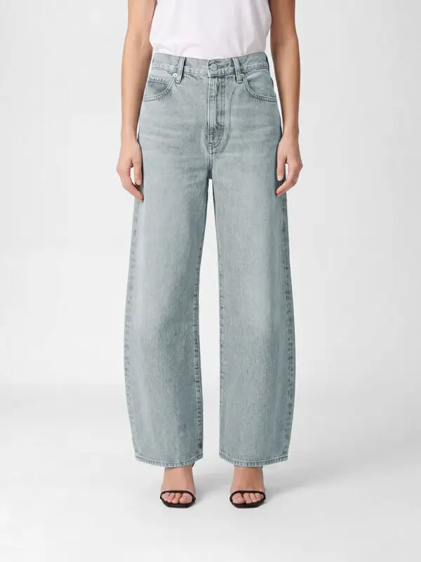 FRAME The Bow Wide-leg Jeans - Gray