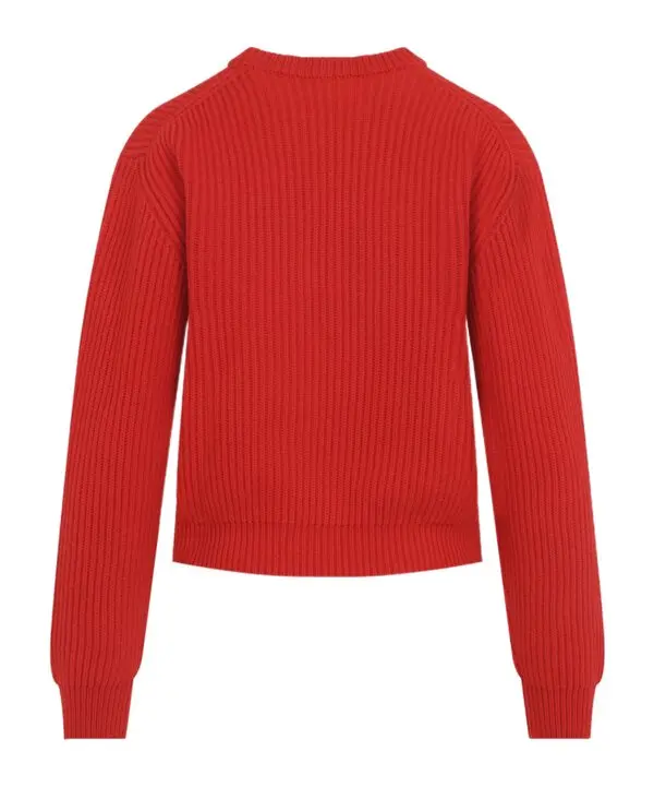 JIL SANDER Ribbed Crew Neck Knit Sweater