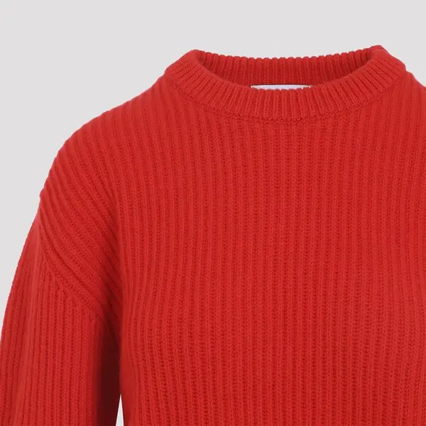 JIL SANDER Ribbed Crew Neck Knit Sweater