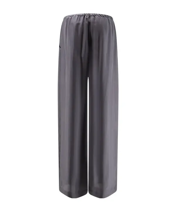 ALYSI Drawstring Wide-leg Pants - Grey