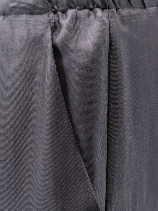 ALYSI Drawstring Wide-leg Pants - Grey