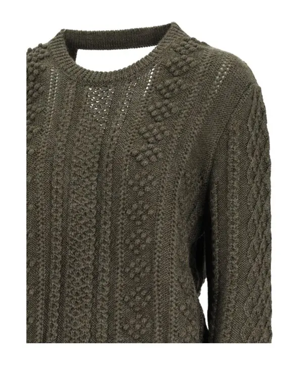 JIL SANDER Open-back Cable-knit Sweater