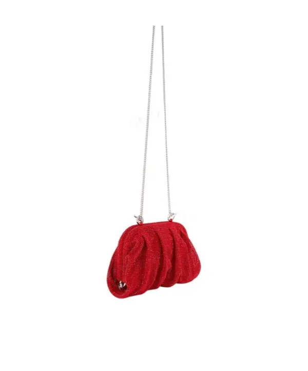 Benedetta Bruzziches Embellished Gathered Clutch Bag With Crystals