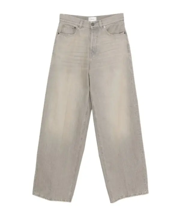 HAIKURE Bethany Faded-effect Wide-leg Jeans - Grey
