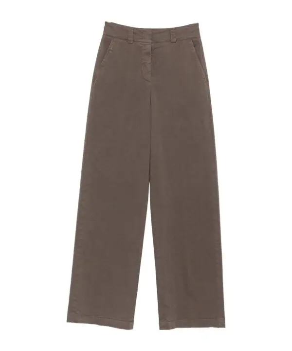 Peserico Wide-leg Cotton-twill Trousers