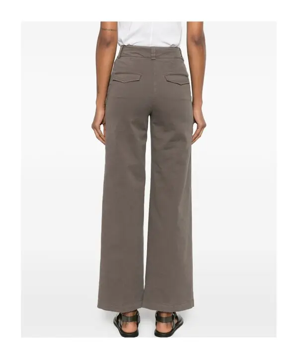 Peserico Wide-leg Cotton-twill Trousers