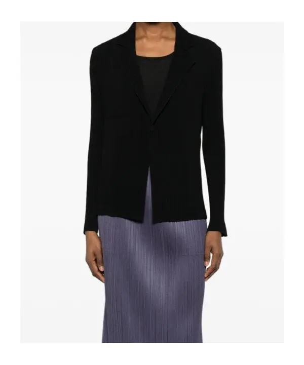 Issey Miyake Single Breasted Pleated Jacket