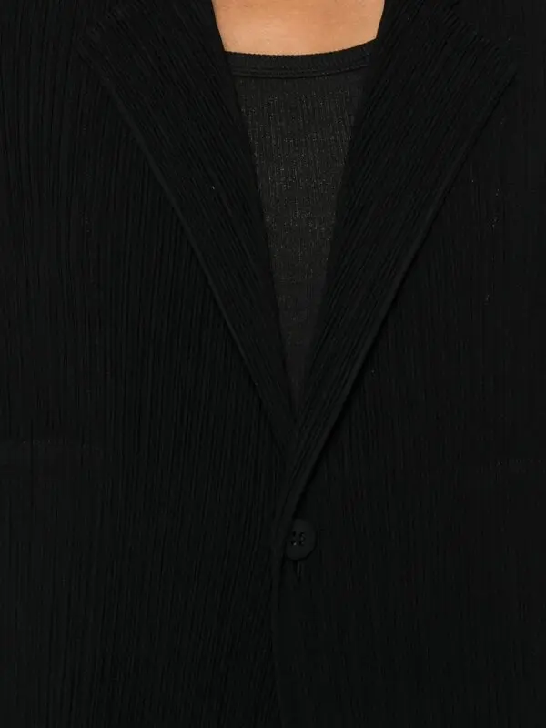 Issey Miyake Single Breasted Pleated Jacket