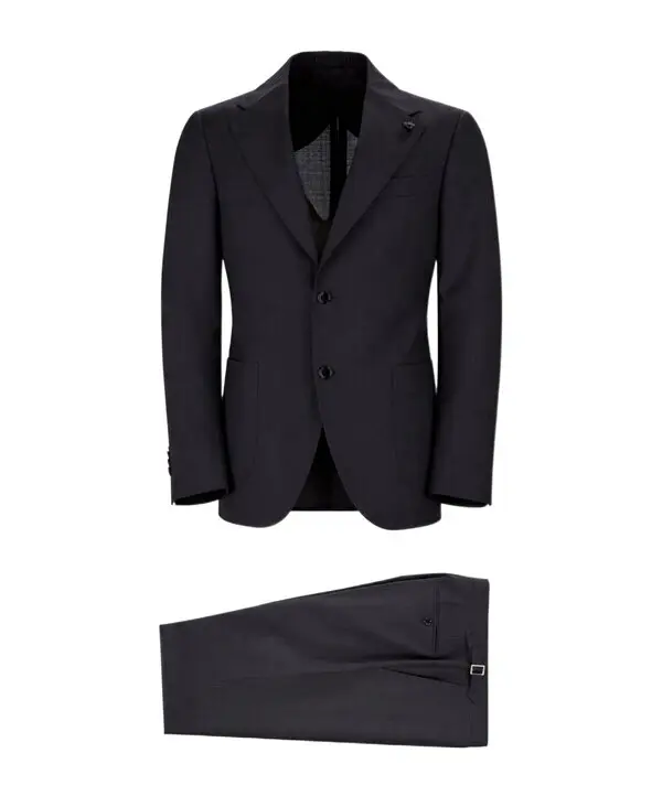 LARDINI Two-piece Wool Suit - Black