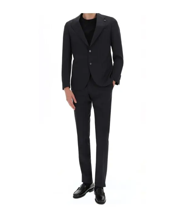 LARDINI Two-piece Wool Suit - Black