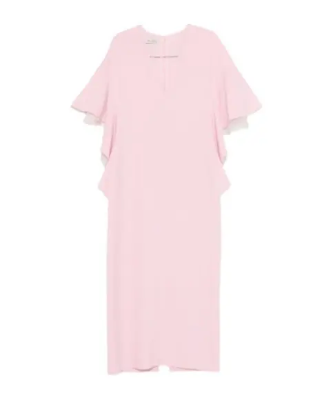 Alberta Ferretti Ruffled V-neck Maxi Dress