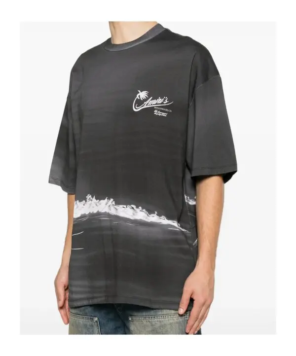 Amiri Palm Tree Printed Crewneck T-shirt